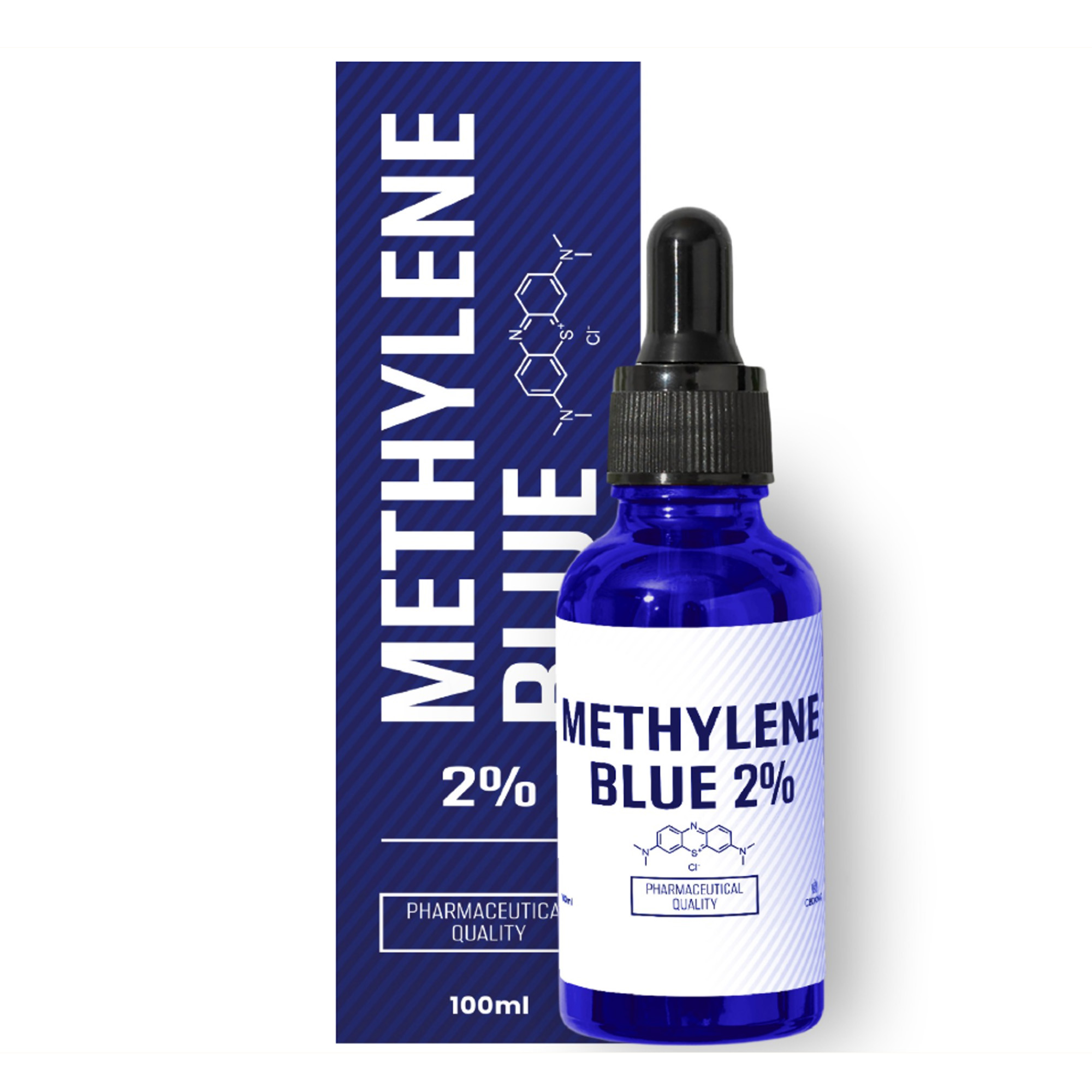METHYLENE BLUE 2 % (METYLENBLÅT) - 100ml - MINPOSE.NO - Helsekost ...